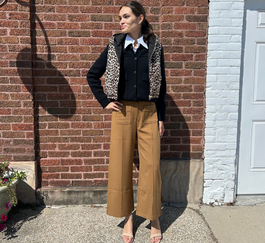 Suncoo - Jerry Crop Trouser with Center Seams in Camel – Sophia Lustig